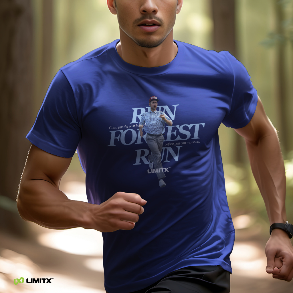 Limitless RUN FORREST RUN Armotex T-Shirt Activewear Athleisure Running, Exercise, Outdoors ...