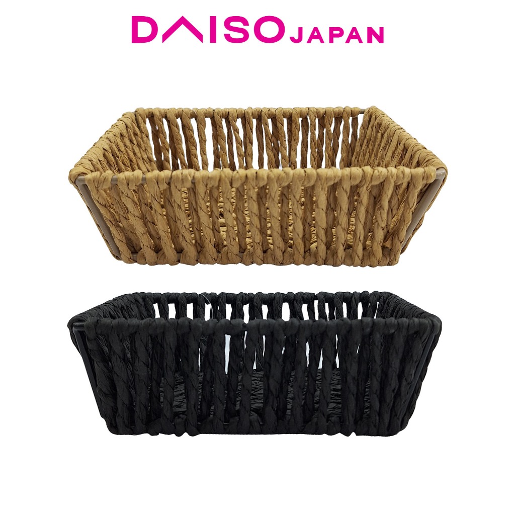 Daiso Handwoven FSC Paper Rectangular Storage | Shopee Philippines