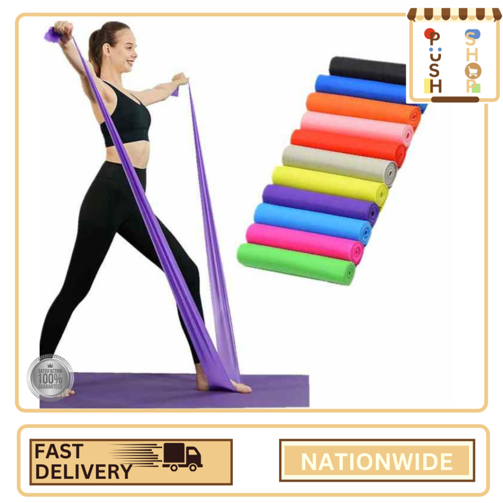 Yoga Pilates Stretch Resistance Band - Rubber Elastic Bands for ...