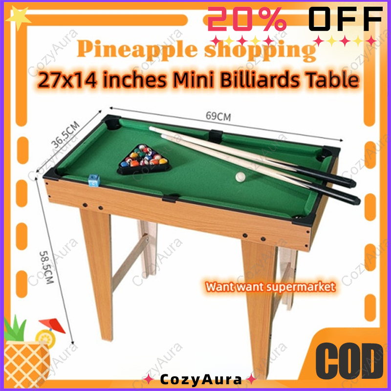 CozyAura Adjustable Wooden Mini Pool Table Durable Game Fun Family ...