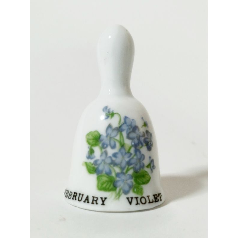 minis mini bells floral month flower ceramic surplus collectors item ...