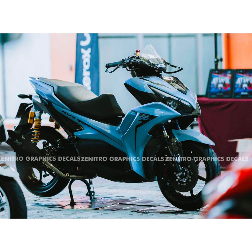 CUSTOM NVX STRIPPING TRANSPARENT DECALS FOR AEROX V2 (PROJECT ICE X ...