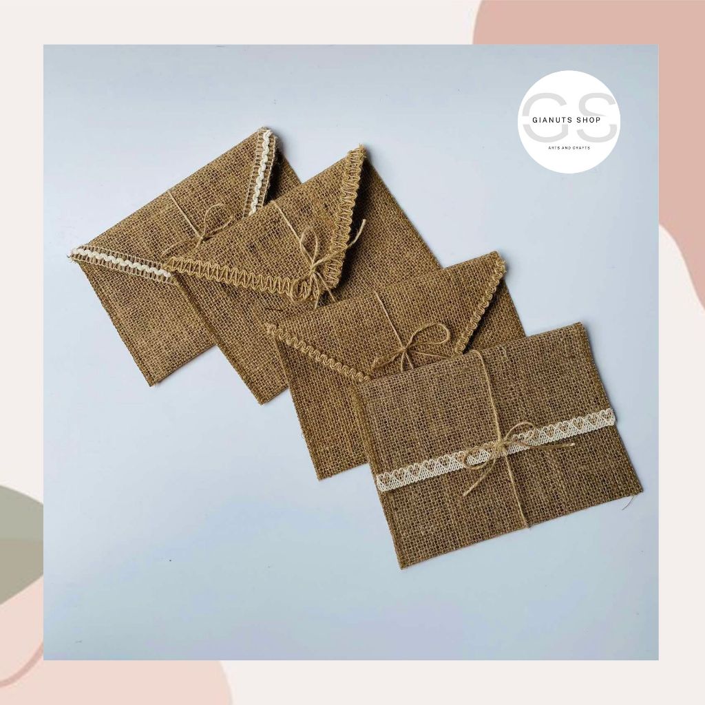Handmade Jute Envelope Size 5.5x8inch Burlap Rustic Envelope for ...