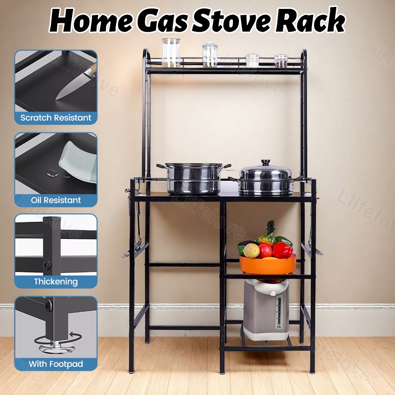 Gas Stove Stand Rack Kitchen Heavy Duty Organizer Stainless Patungan Ng ...
