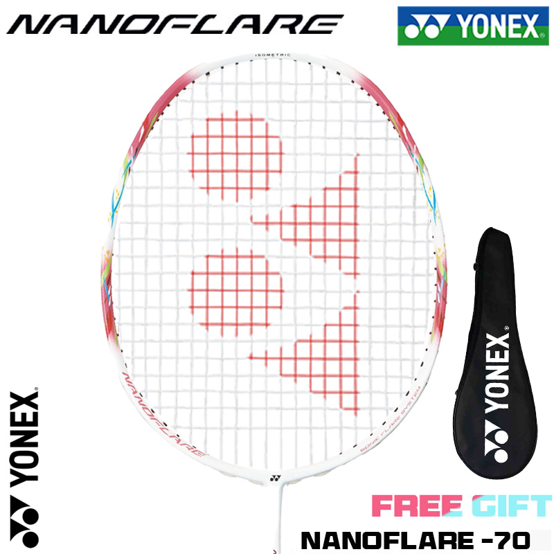 YONEX NANOFLARE 70 Badminton Racket Full Carbon Single 4U 25-30LBS 83g With Free Bag Made In ...