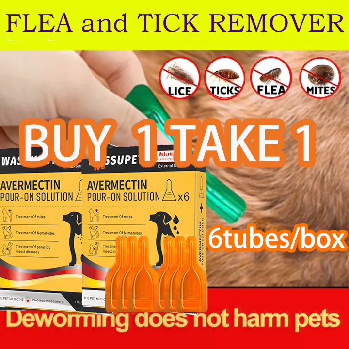 [buy 1 take 1]WASSUPET Tick and Flea Remover for Dog 6tubes Anti Tick ...