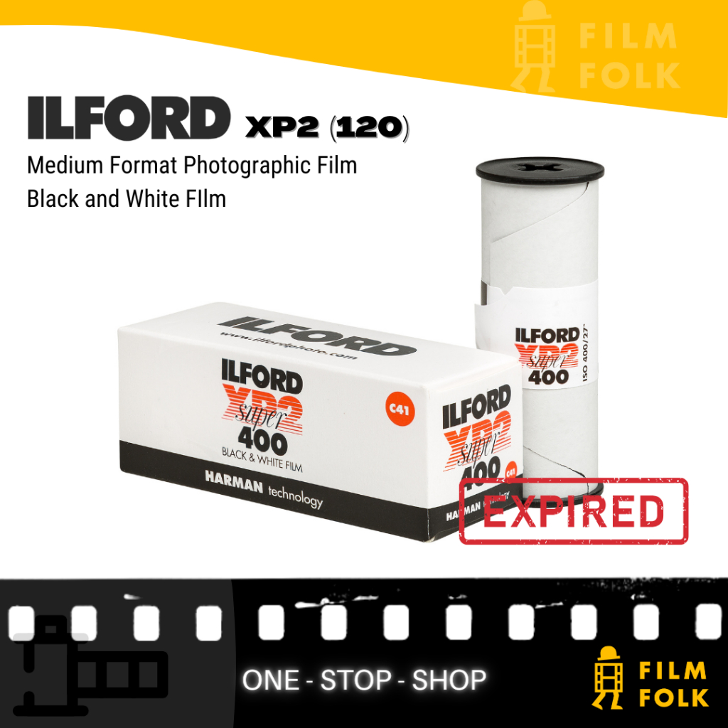 ILFORD XP2 - 120 MEDIUM FORMAT B&W PHOTOGRAPHIC FILM (EXPIRED) | Shopee ...