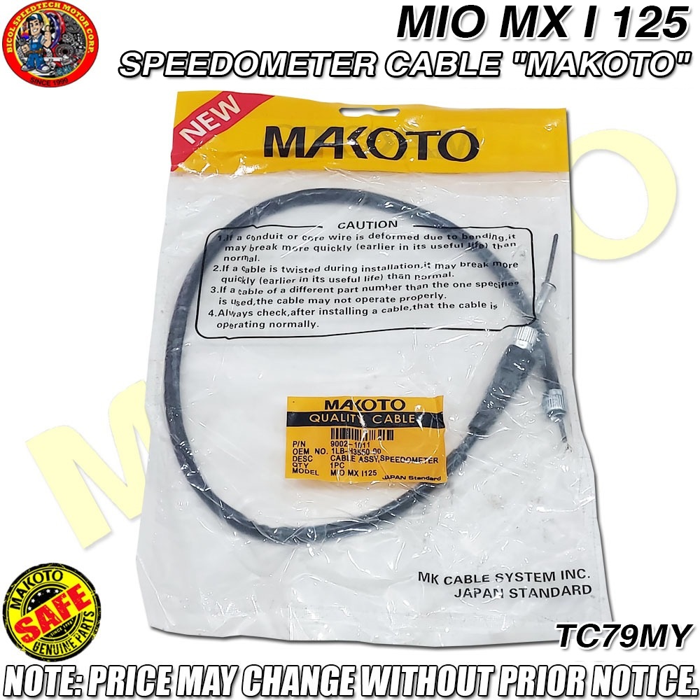 MAKOTO MIO MX I 125 SPEEDOMETER CABLE (TC79MY) | Shopee Philippines
