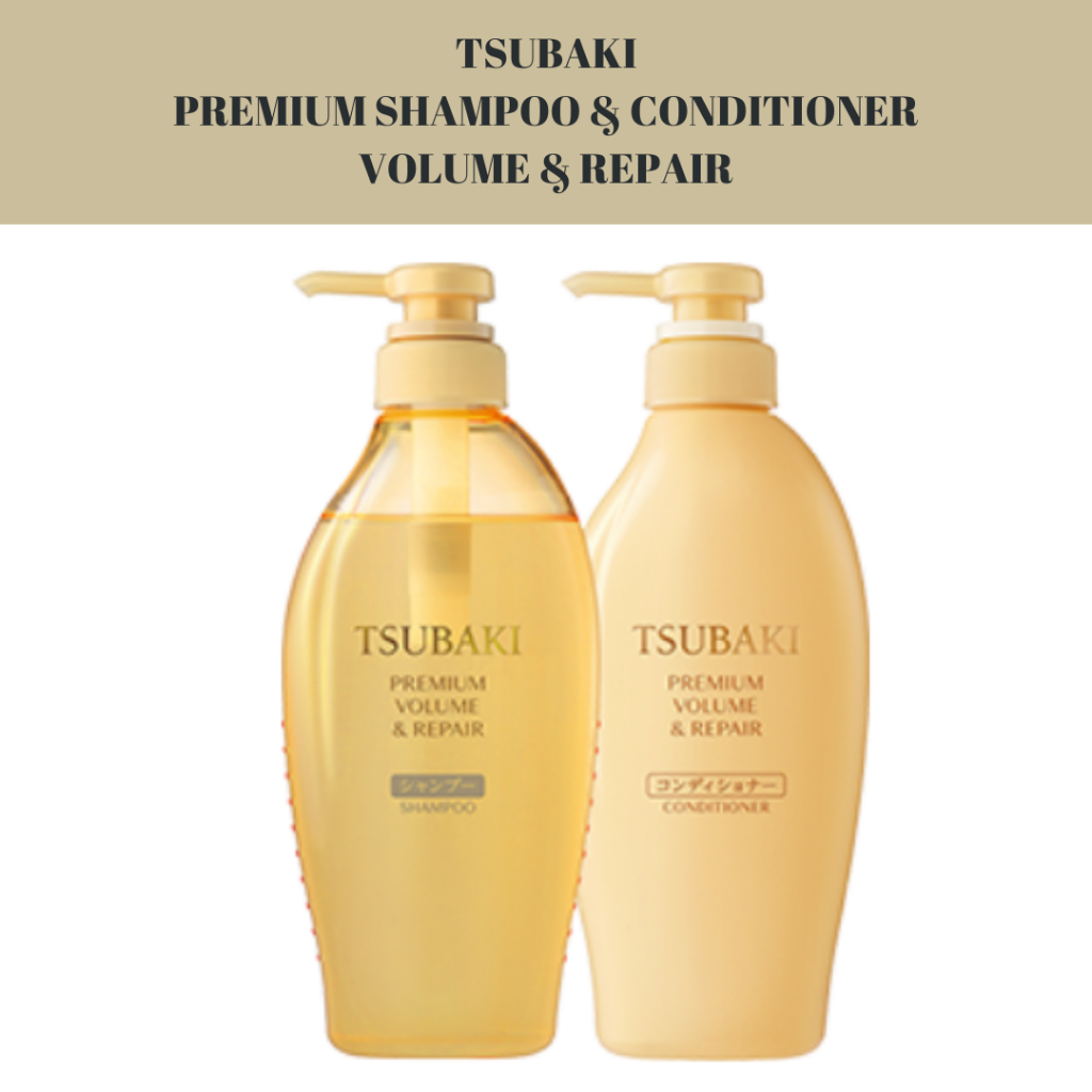 TSUBAKI PREMIUM VOLUME & REPAIR SHAMPOO & CONDITIONER SET (JAPAN) | Shopee Philippines