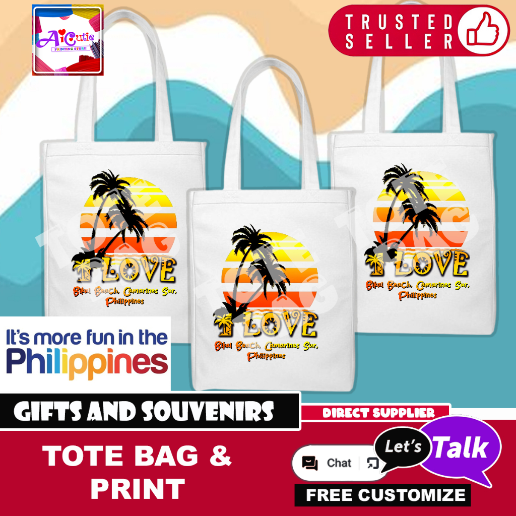 I LOVE Bikal Beach, Camarines Sur, Philippines TOTE BAG DESIGN BEST FOR ...