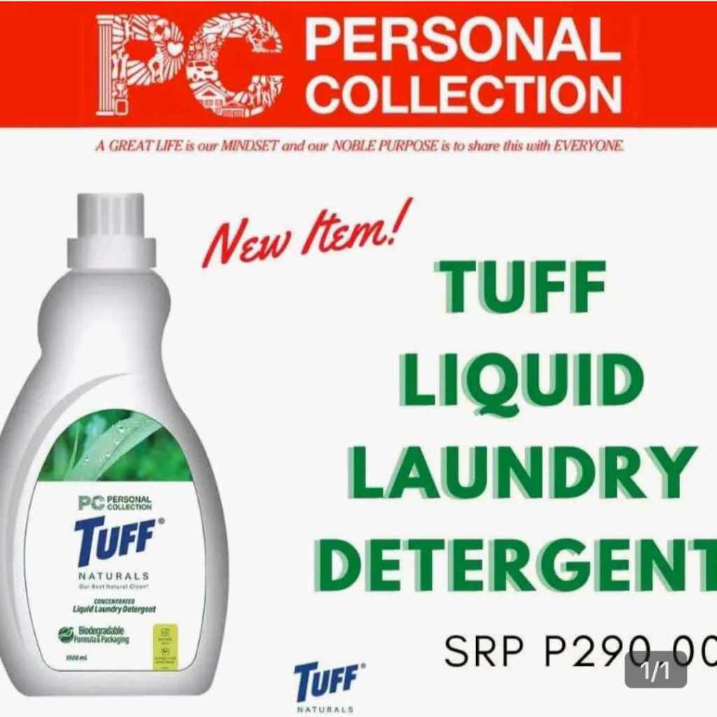 TUFF liquid detergent 1000ml 2x better stain removal | Shopee Philippines