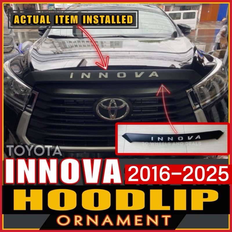 TOYOTA INNOVA 2016-2025 HOODLIP/HOOD END/HOOD GUARD ORNAMENT | Shopee ...
