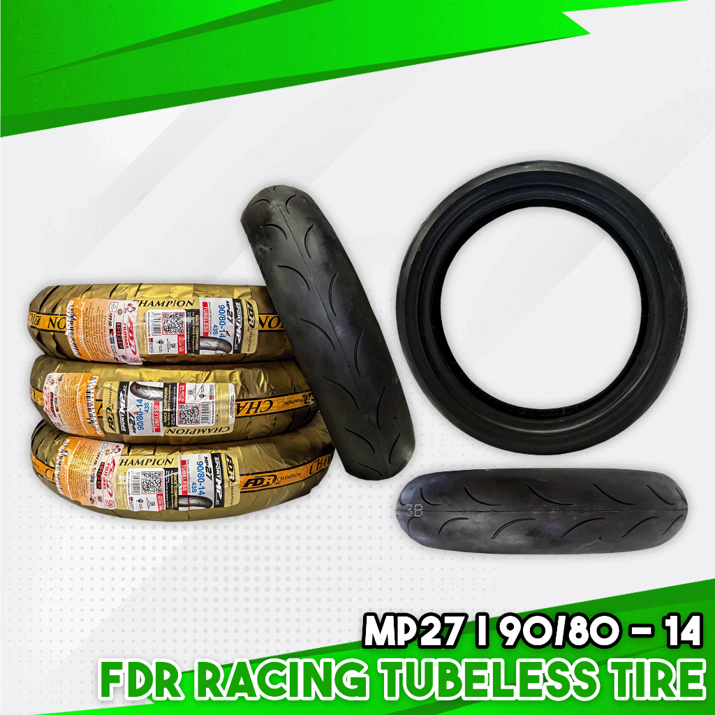 FDR MP27 RACING TUBELESS TIRE 90/80-14 PER PIECE | Shopee Philippines