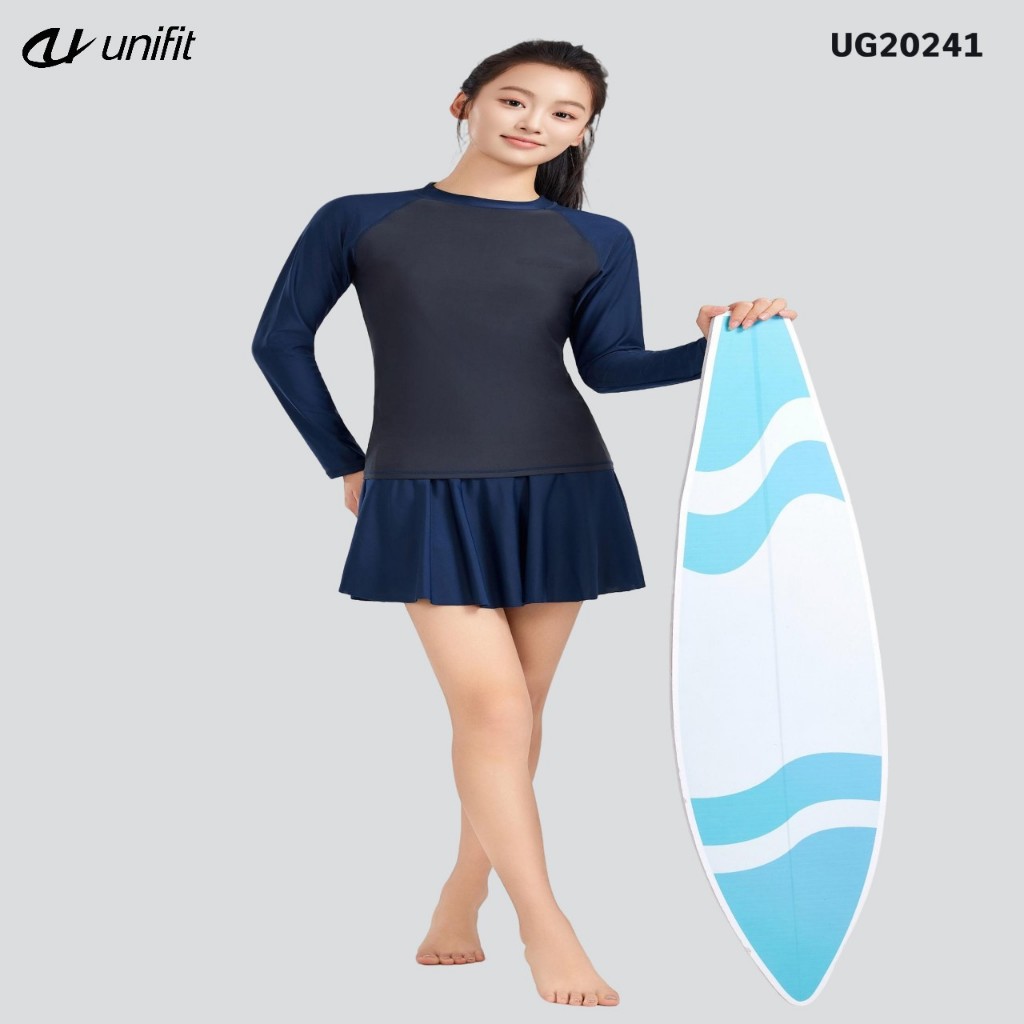 UNIFIT Women's Rash Guard Swimsuit Swimwear Rush Guard Skirts With ...