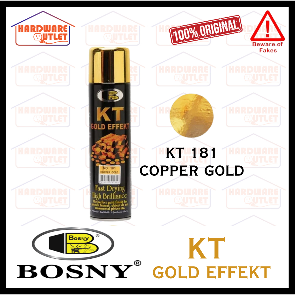 Bosny Spray Paint KT Gold Effect #181 COPPER GOLD | Shopee Philippines