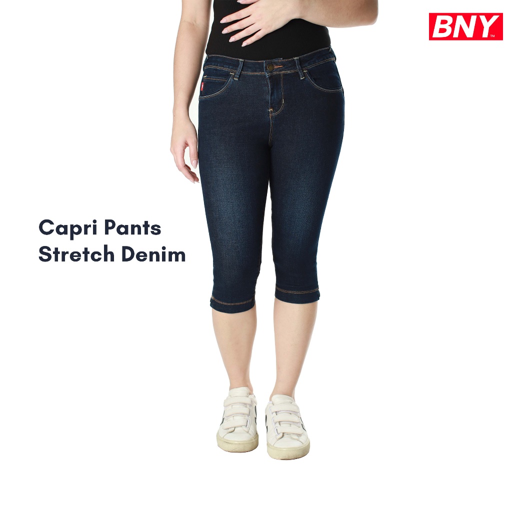 BNY Ladies' Capri Pants With Embro Details (397) | Shopee Philippines