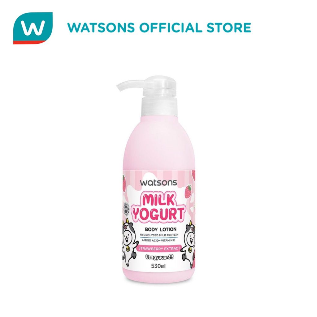 WATSONS Usagyuuun Milk Yogurt Body Lotion Strawberry 530ml | Shopee ...