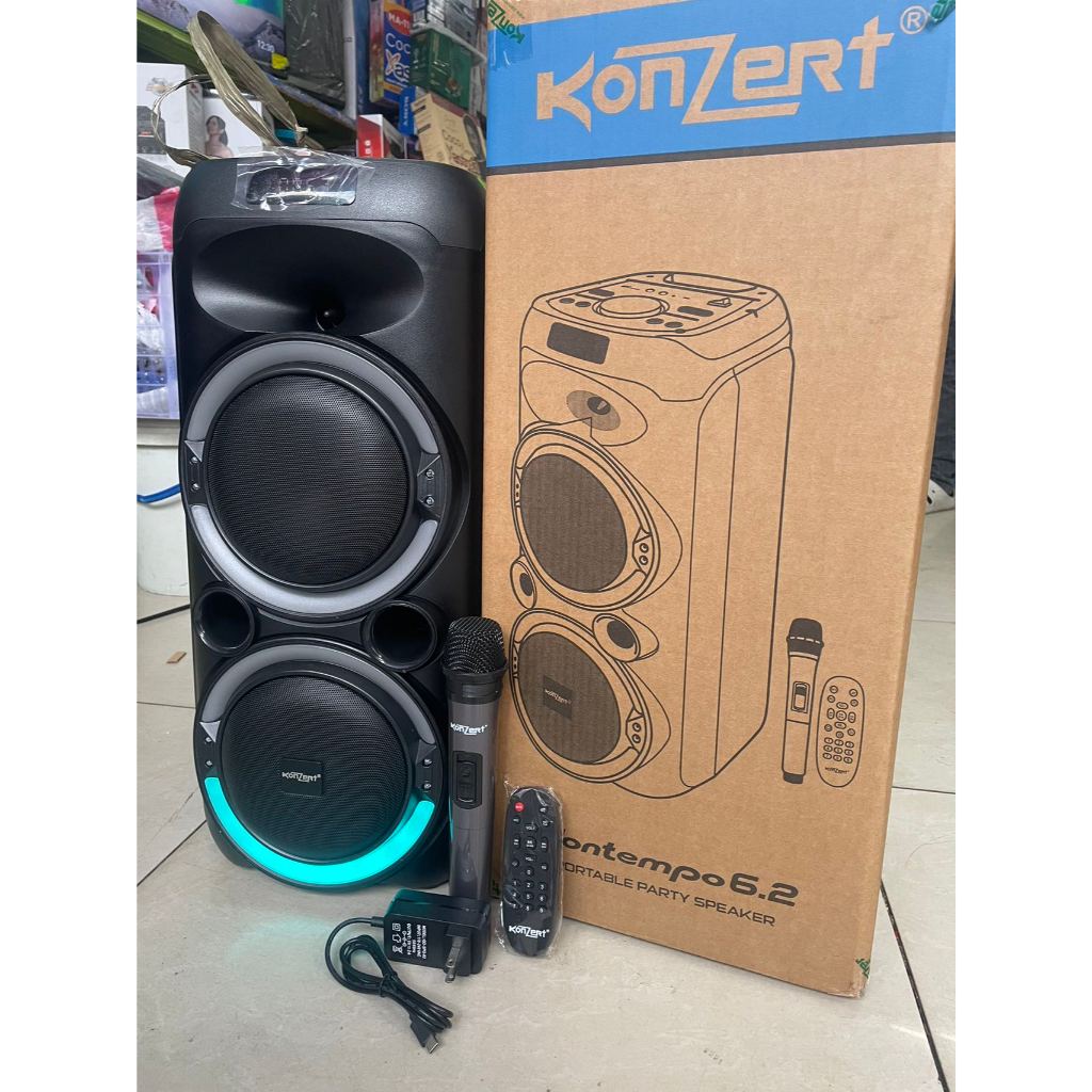 Konzert Kontempo 6.2 Karaoke Portable Speaker System 4000W PMPO w ...