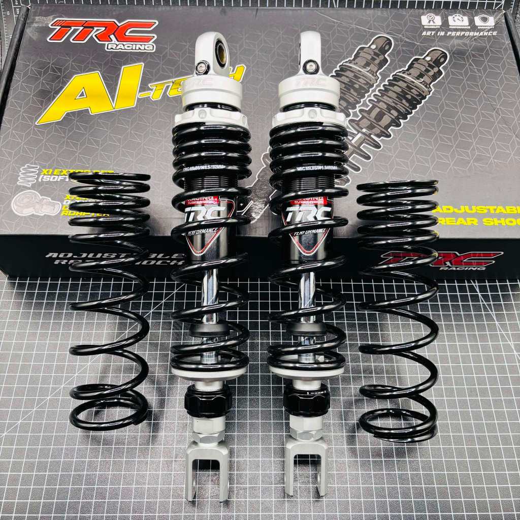 TRC RACING 1119-330 REAR SHOCK SUSPENSION WHITE/BLACK 330MM for NMAX V1 ...