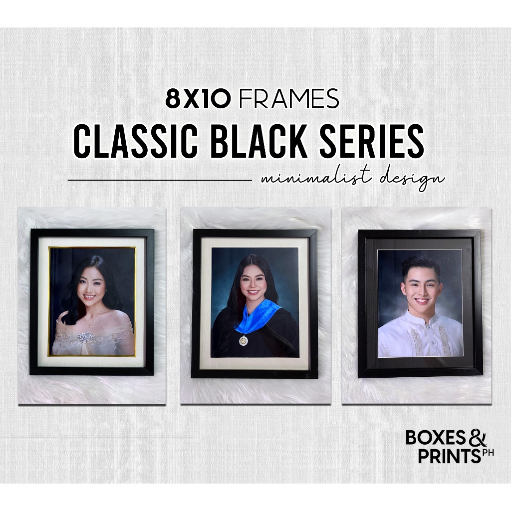 8x10 GLASS PHOTO FRAME with Matting, Hook, and Stand, Grad Pic Frame ...