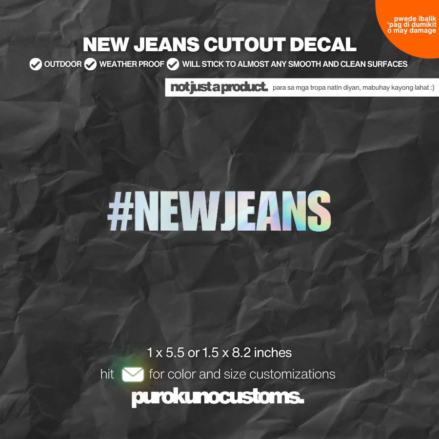 NEW JEANS CUTOUT DECAL STICKER | Shopee Philippines