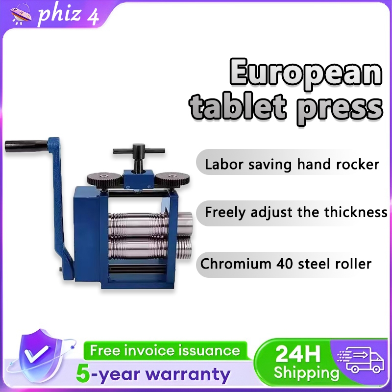 Hand-operated small manual European wire pressing machine gold, silver ...