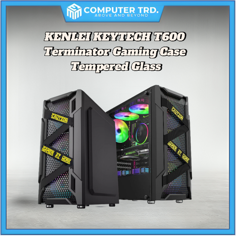 KENLEI Keytech T600 Terminator case Midtower Gaming Case Tempered Glass ...