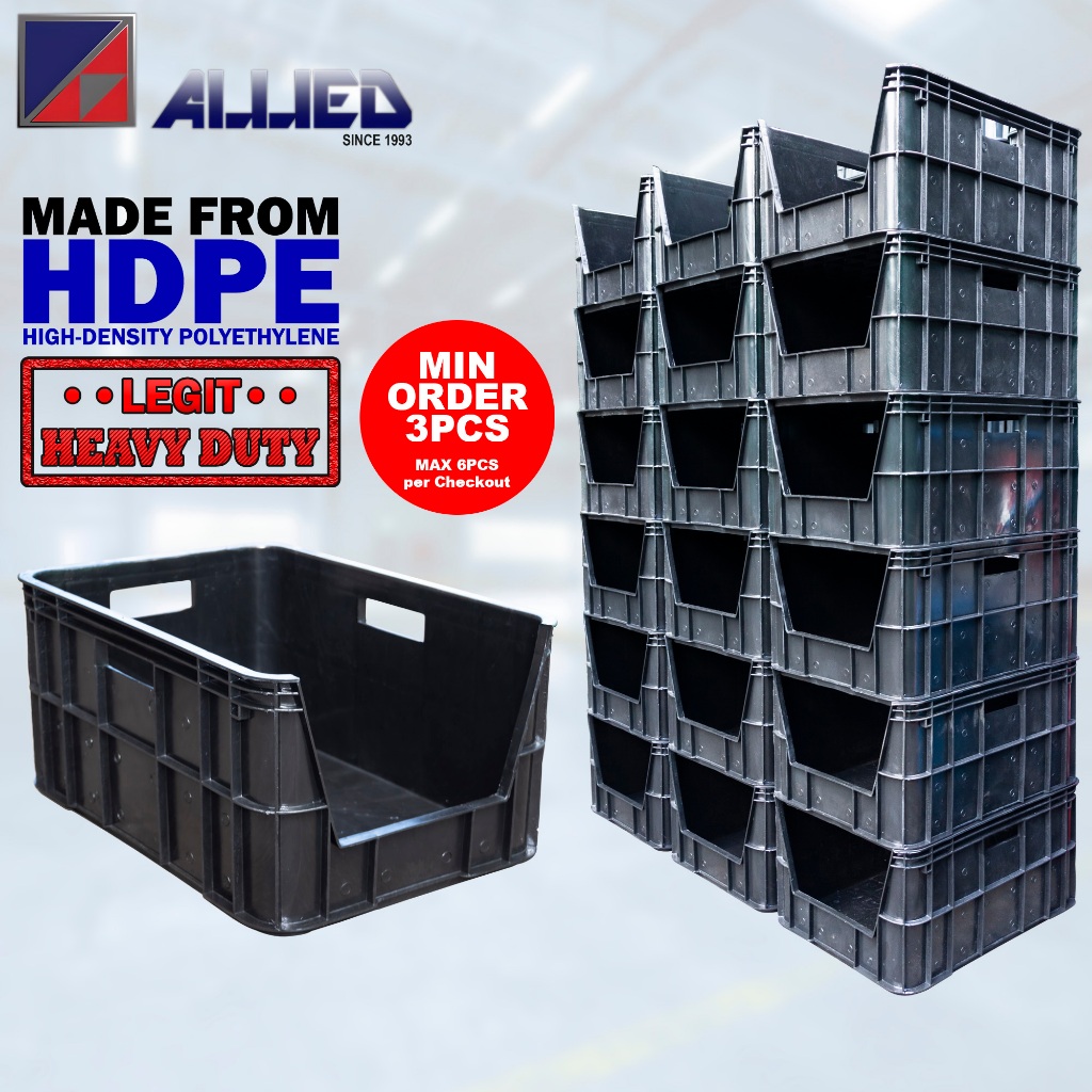 Allied Bin Crate Heavy Duty Stackable Storage Organizer | Shopee ...
