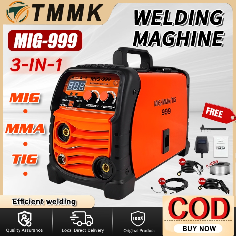 Portable Welding Machine MIG/TIG/MMA 3-IN-1 Gasless Inverter Rapid Arc ...