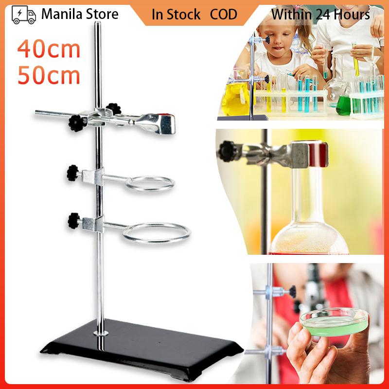 Steel Lab Stand Set With Cast Iron Base Removable Experimental Bracket ...