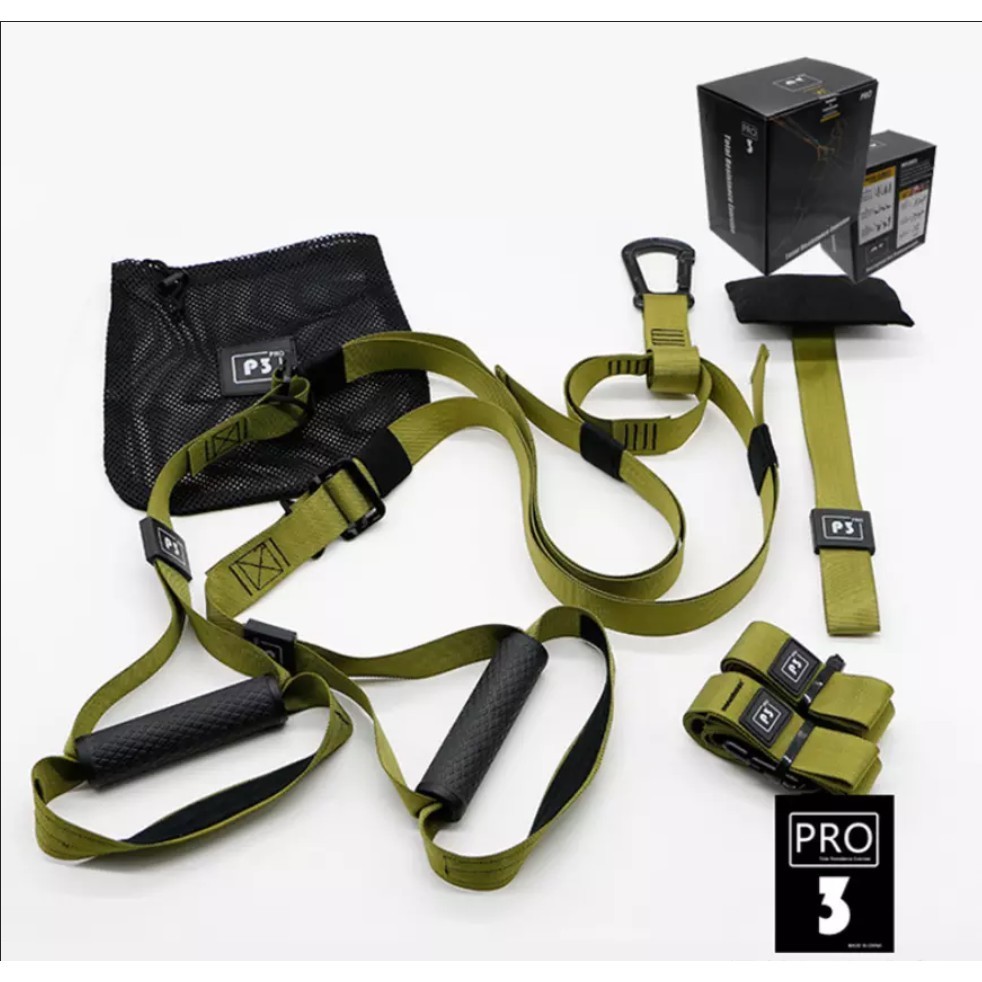 P3 PRO3 Fitness Suspension Home Trainer System Exercise Strap Bands ...