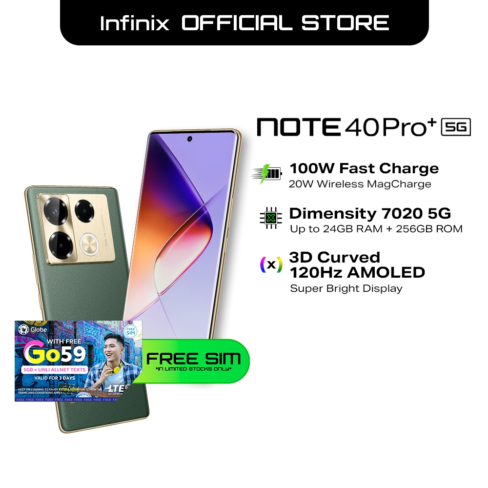 Infinix NOTE 40 Pro+ 5G, (up to 24GB [12+256], MediaTek Dimensity 7020 ...