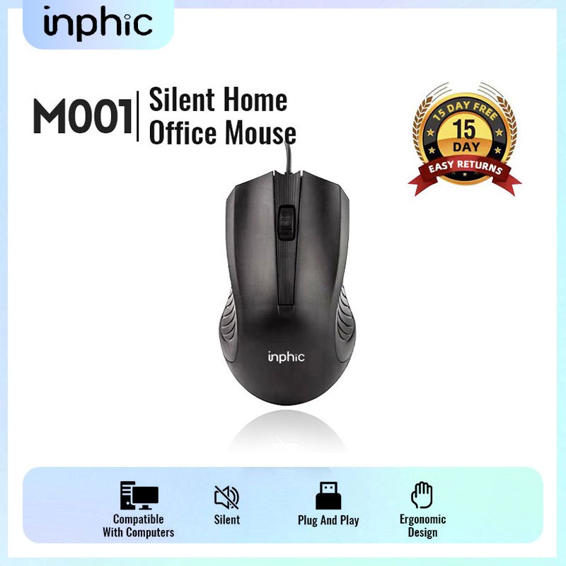 INPHIC M001 ( Panthom ) Wired Mouse Basic Mice For Office Game Home Use ...
