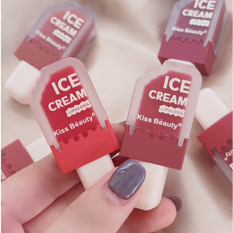 Kiss Beauty Ice Cream Lip Gloss Long Lasting | Shopee Philippines
