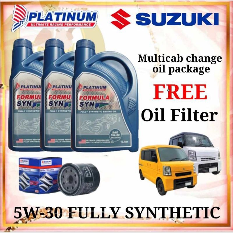 Suzuki Multicab / Mini Van DA64 Change Oil Package Platinum 5W-30 Fully ...