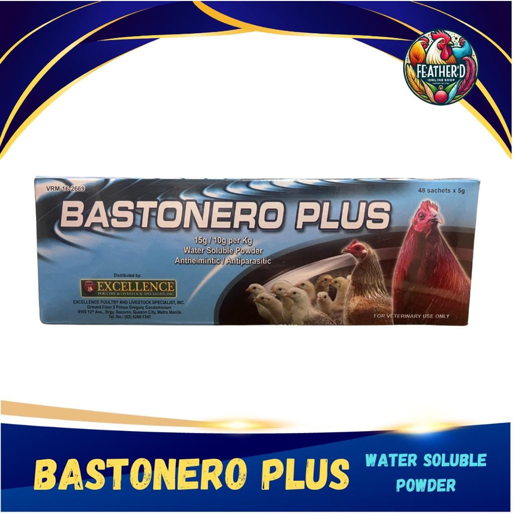 BASTONERO PLUS Water Soluble Powder 1BOX-48sachets x 5g (FOR ANIMAL USE ...