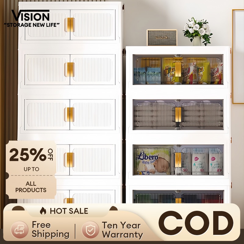 VISION Cabinet Organizer For Clothes Storage Folding Bathroom Storage ...