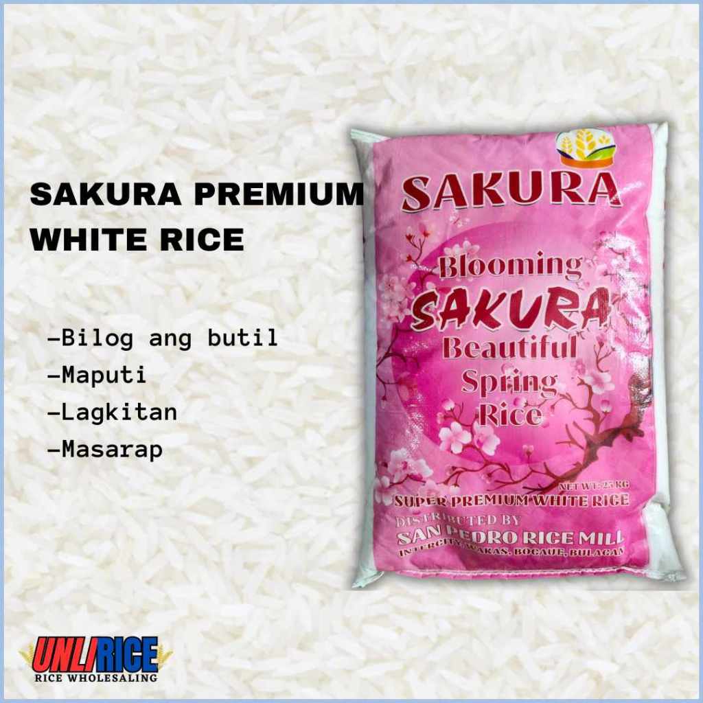 5 kg SAKURA Japanese Sushi Korean Rice (REPACKED IN WHITE SACKS ...