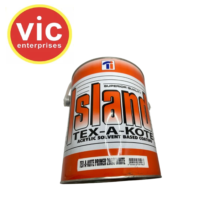 Island Tex-a-kote Primer 2800 White Gallon, Vic Enterprises | Shopee ...