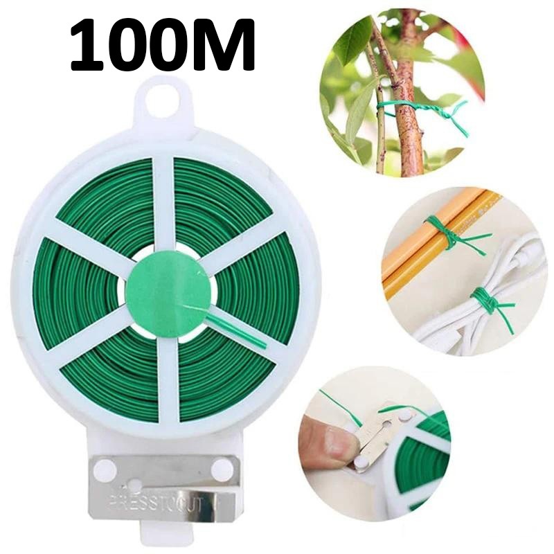 Garden Twist Tie Wire Spool Roll Wire Twist Ties Garden Cable Tie ...