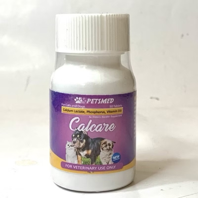 Petsmed CALCARE Calcium Supplement for Dogs and Cats 50 tabs Cal Care ...