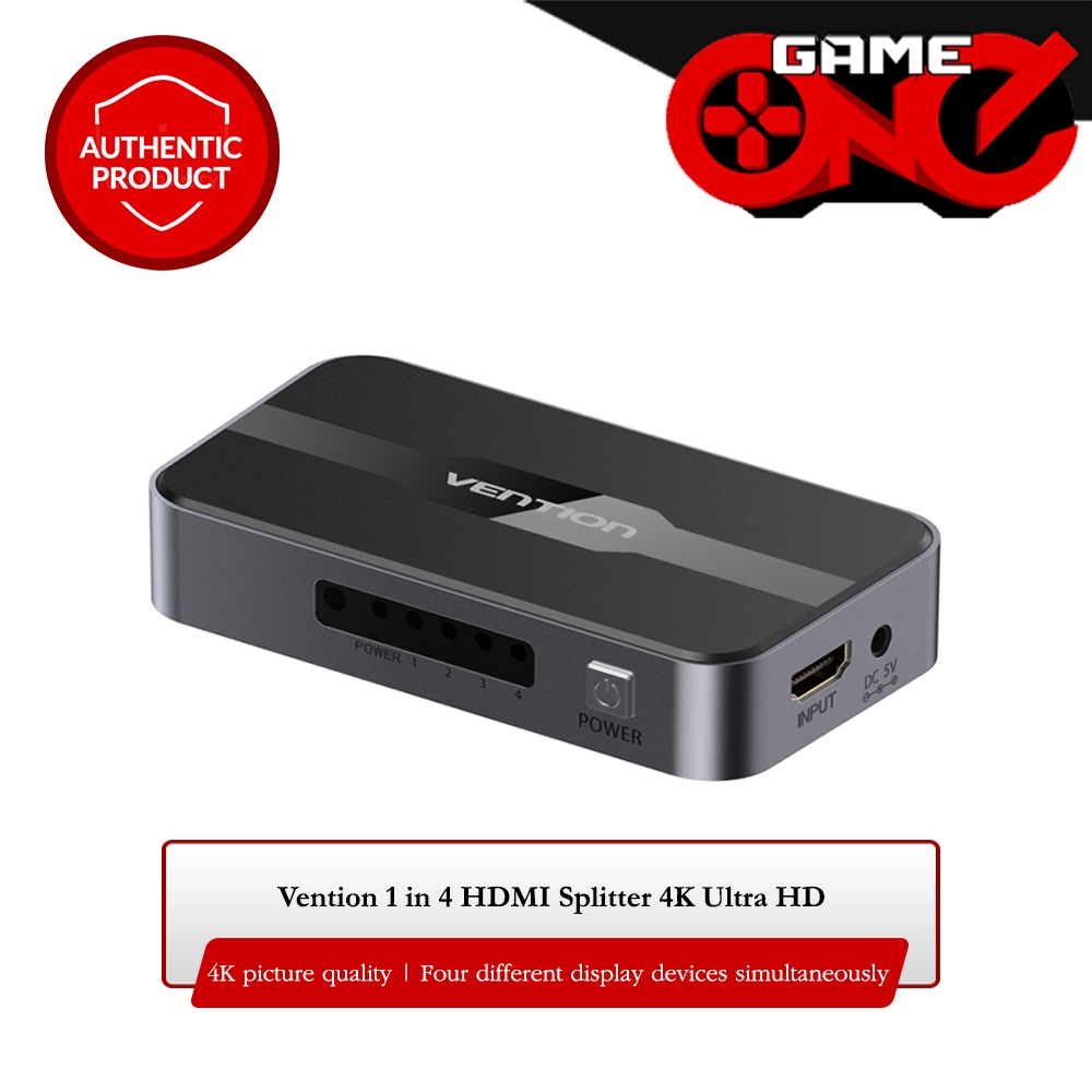 Vention 1 In 4 Out HDMI Splitter 4K Ultra HD (A12B0-US) | Shopee ...