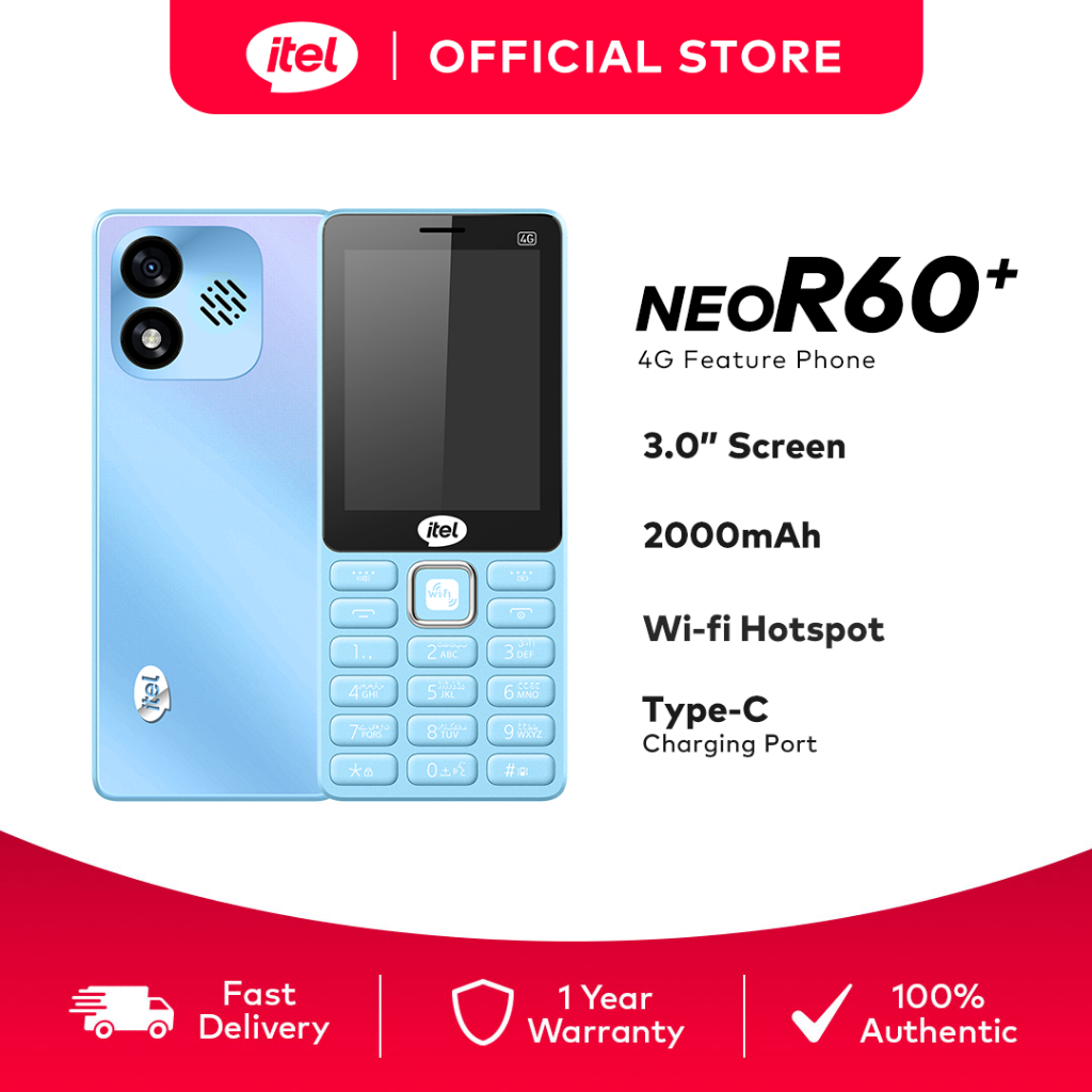 itel 9310 Neo R60 Plus Basic Phone Original (Keypad) 3.0" Big Screen ...