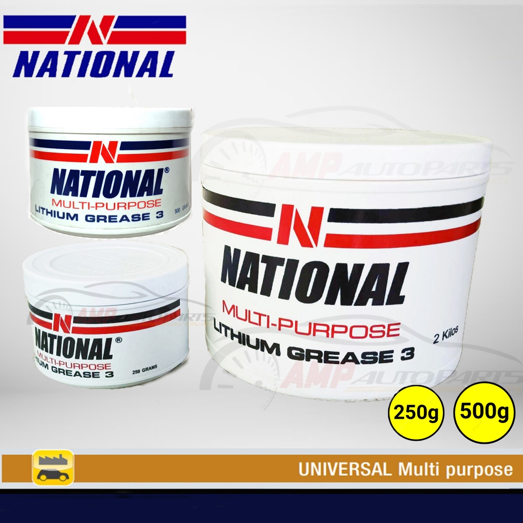 National Multi-Purpose Grease 500g and 250g - Lithium (Yellow) | Shopee ...