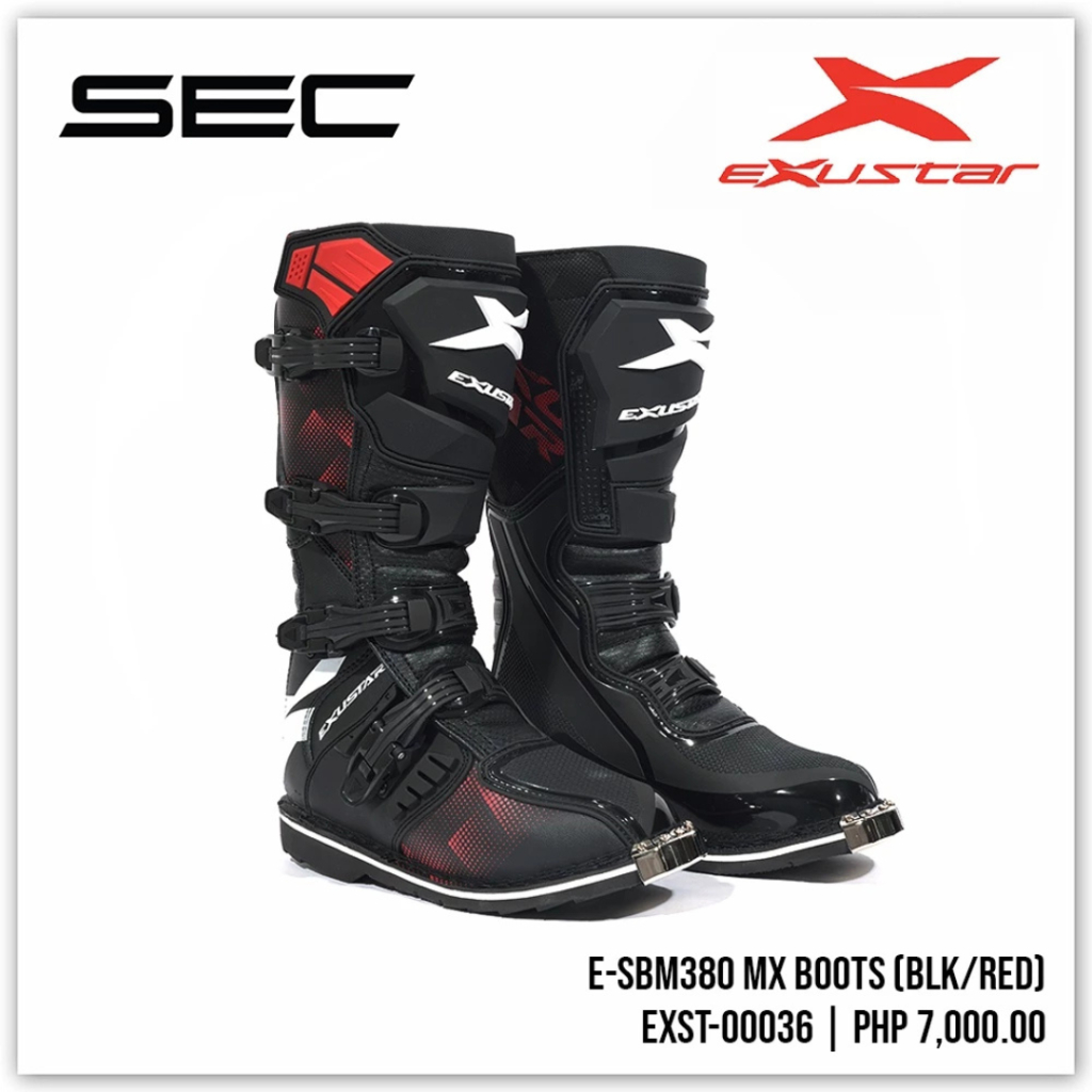 SEC Off Road Boots For Motorcycle Exustar E-SBM380-MX (Sizes 40-48 ...