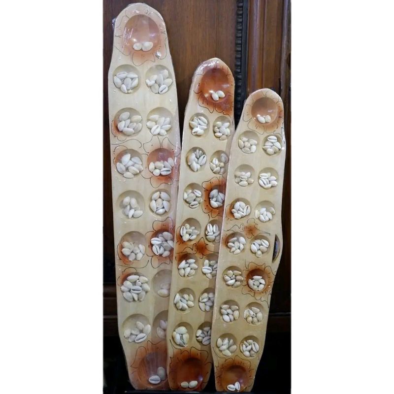 Wooden Sungka w/ Sigay Shells Philippine Souvenir Traditional Games ...