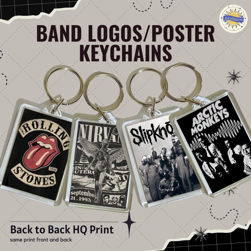 Vintage Band Keychains anik Alt Emo Grunge Punk Rock Aesthetic ...