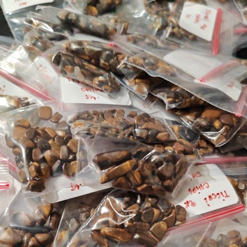 CHEFFY Tigers Eye Chips Sold per pack Gemstone Crystal | Shopee Philippines