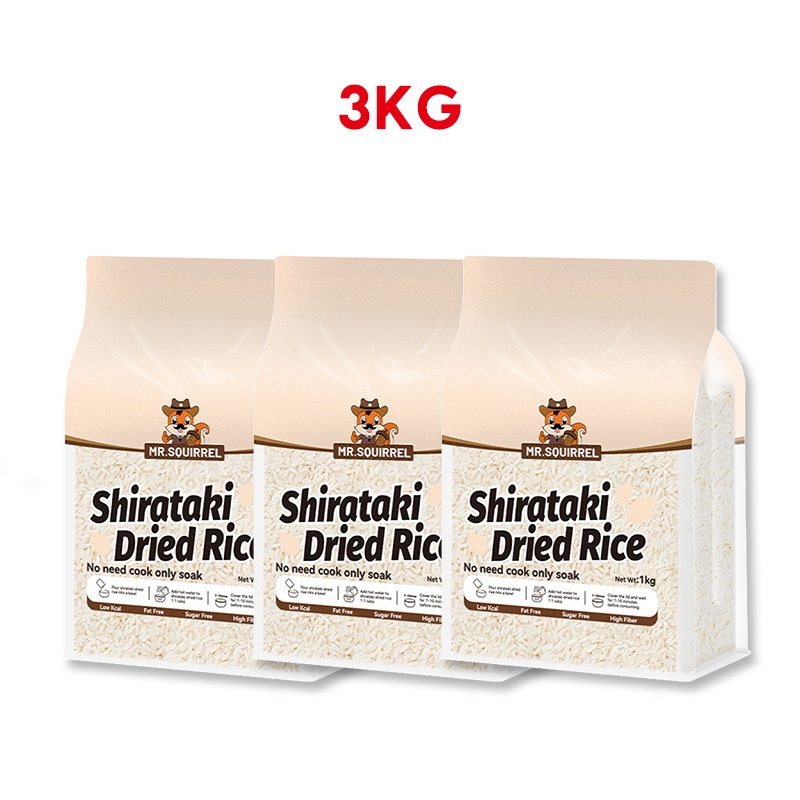 Mr.Squirre 5KG Organic Dried Shirataki Rice / Konjac Keto Low Carb ...