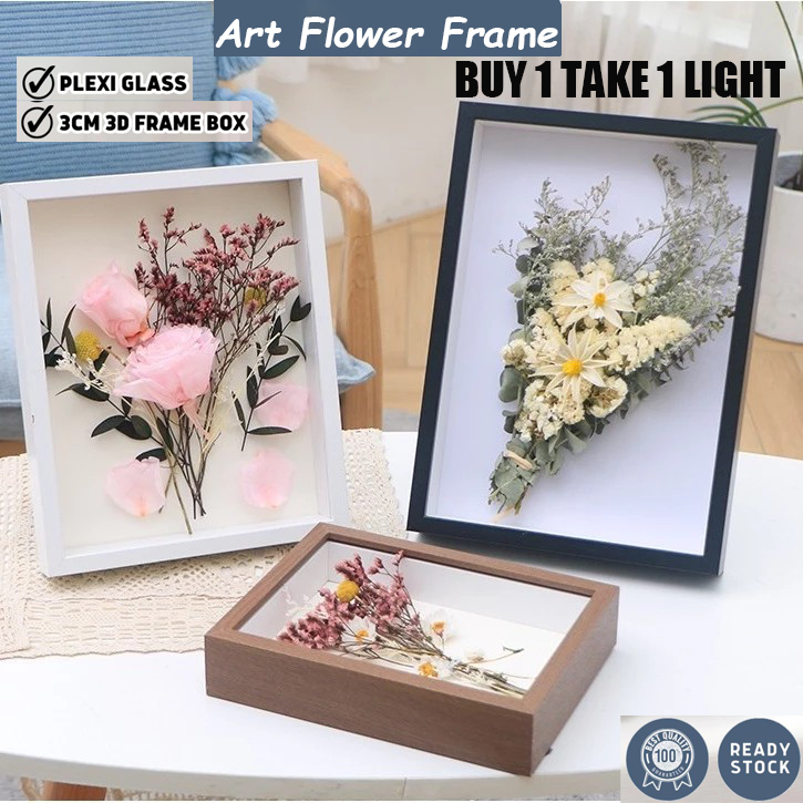 Flower Frame Bouquet Collection and Display Shadow Box DIY Art Frame ...